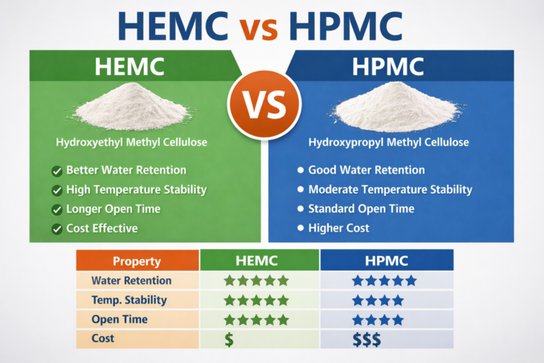 HEMC vs HPMC: Which Cellulose Ether is Better for Mortar and Tile Adhesive?
